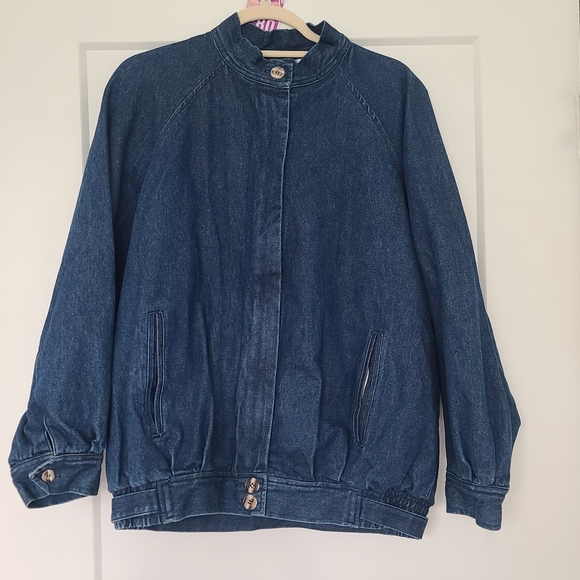 Talbots | Jackets & Coats | Vintage 8s Talbots Jean Bomber Jacket ...
